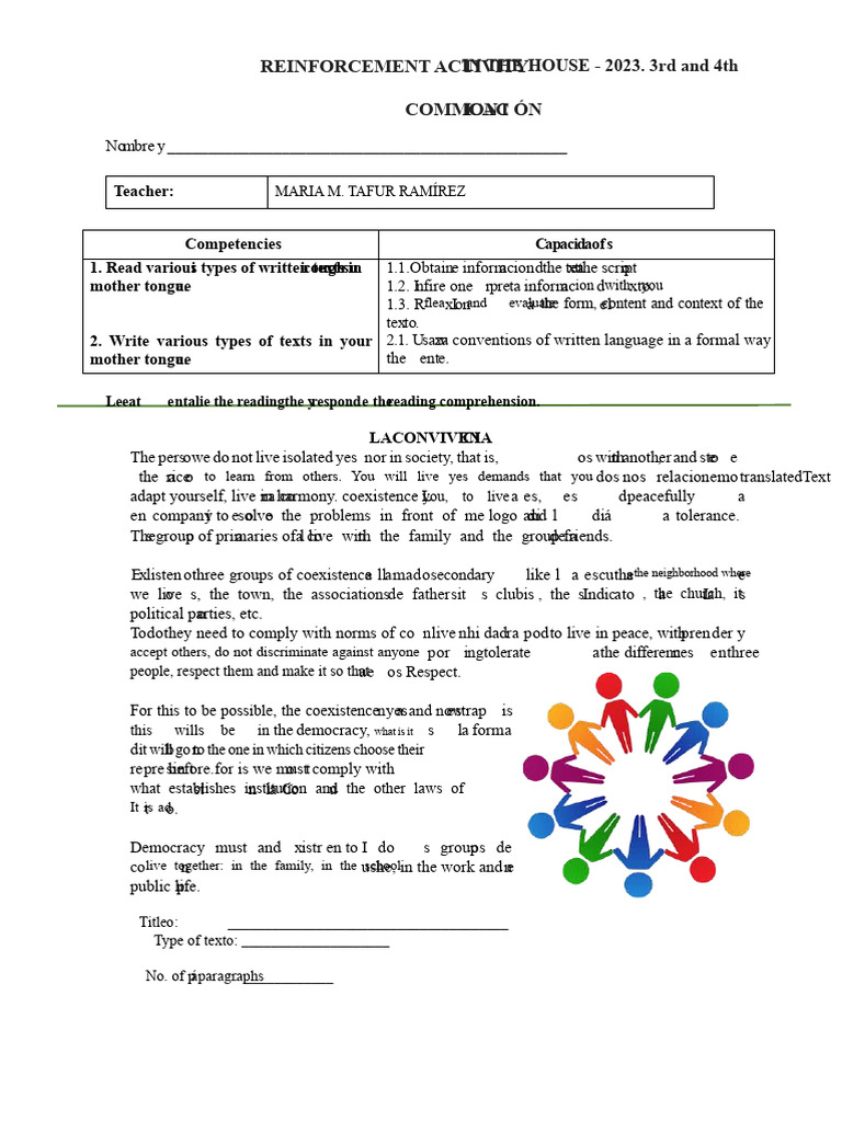 Reinforcement Communication 3 and 4 | PDF | Communication | Learning ...