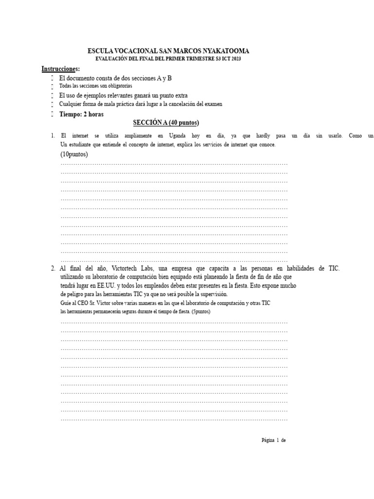 s3 Ict Fin Del Primer Trimestre 2023 | PDF | Archivo de computadora ...