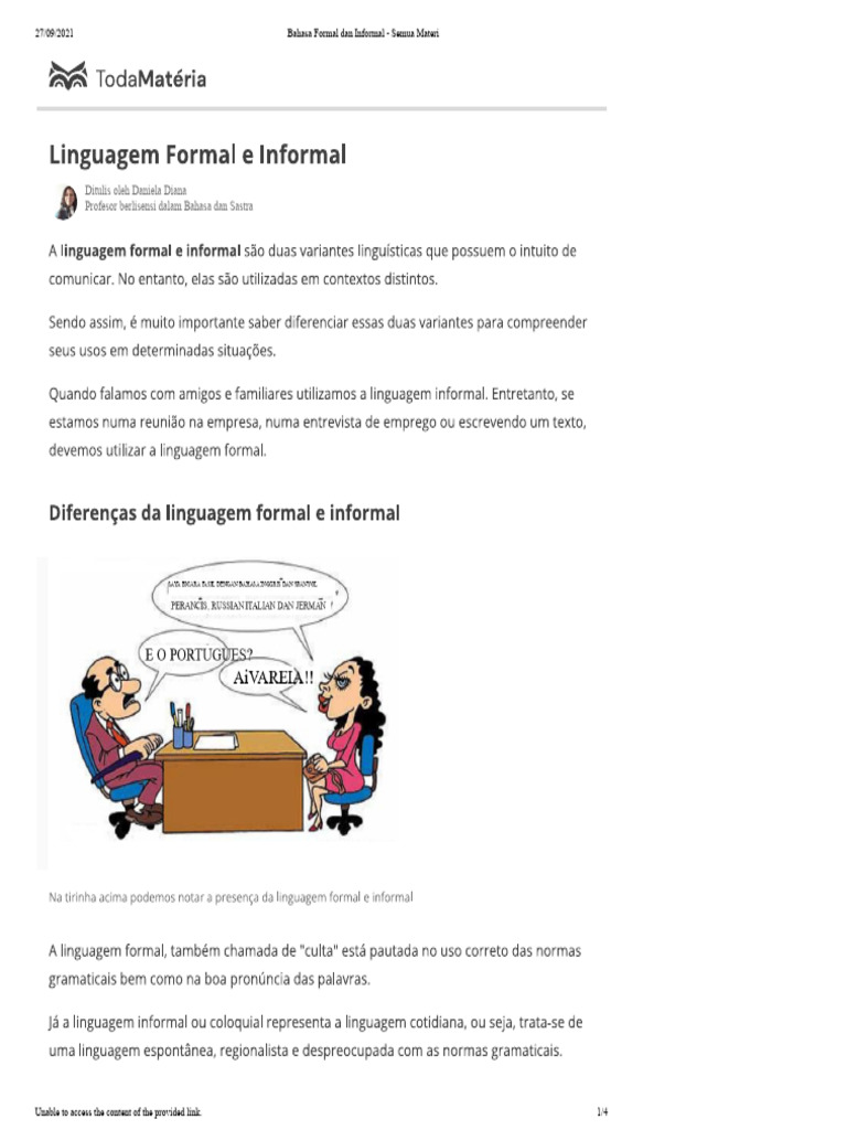 Bahasa Formal Dan Informal - Semua Materi | PDF