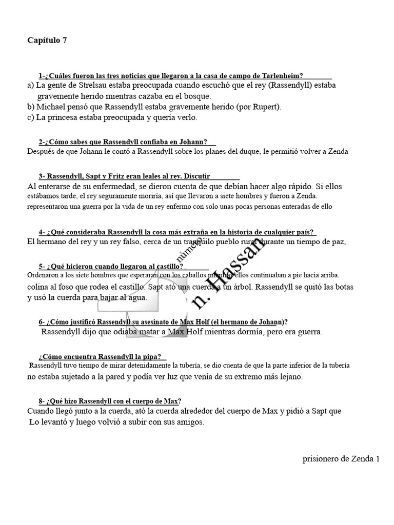 2013 Capítulo 7-8 La Historia de Un Prisionero de Zenda | PDF
