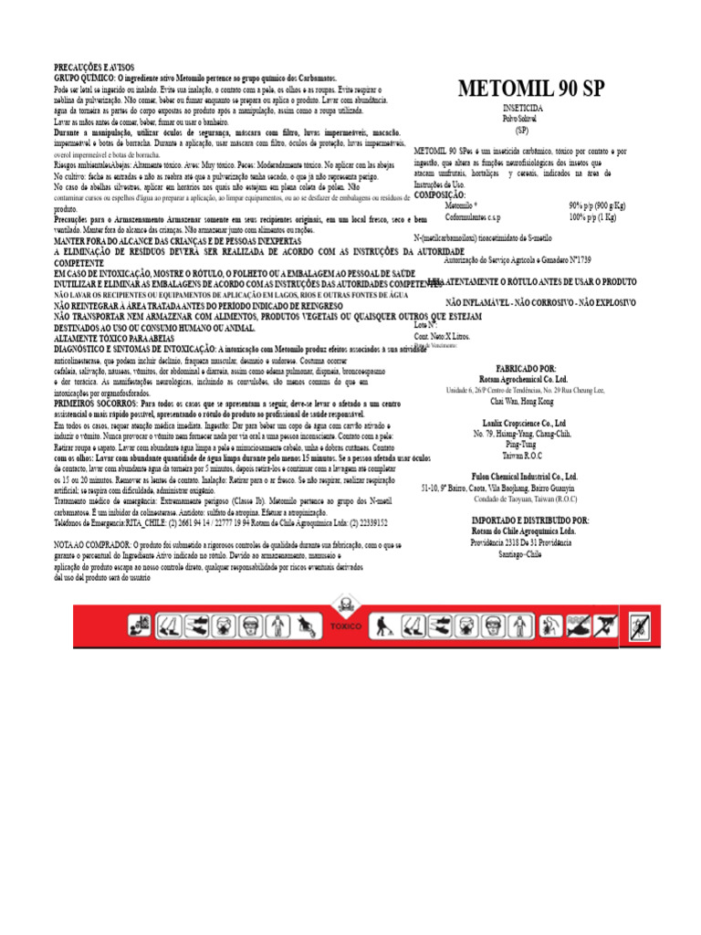 Eti Metomil 90 SP 2021 08022021 | PDF | Inseticida | Toxicidade
