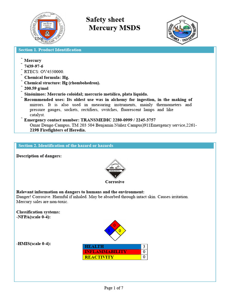 Mercury | PDF | Waste | Toxicity