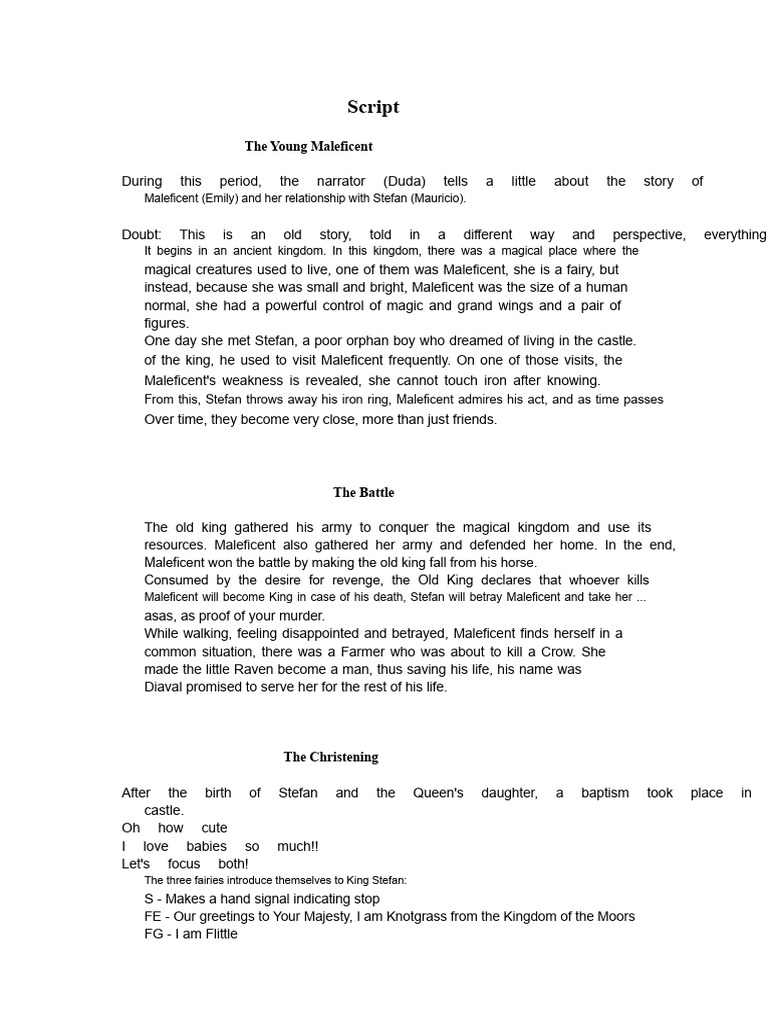 Script - English Theater | PDF | Fairy Tales
