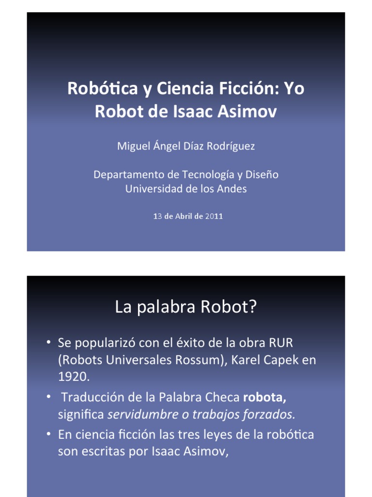 Robot Isamov | PDF | Isaac Asimov | Android (robot)