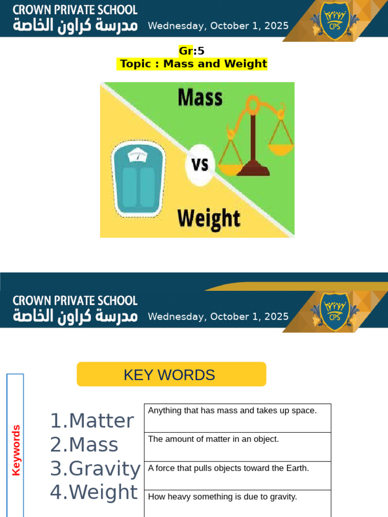 Mass & Weight | PDF