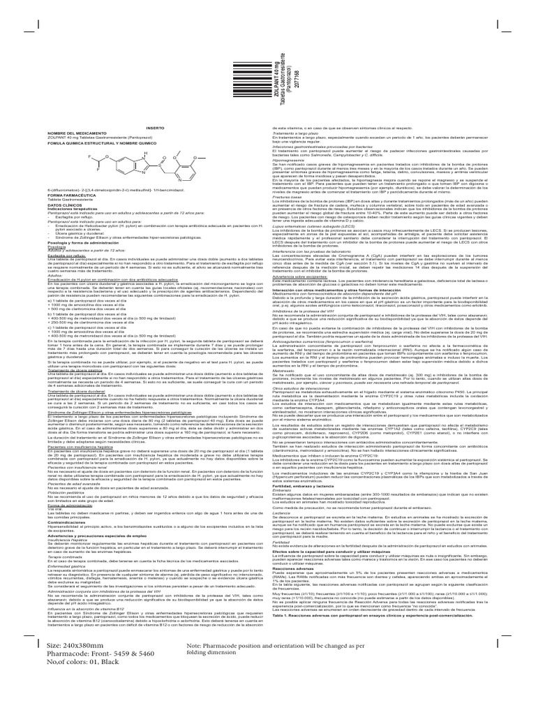 Size: 240x380mm Pharmacode: Front-5459 & 5460 No, of Colors: 01, Black ...