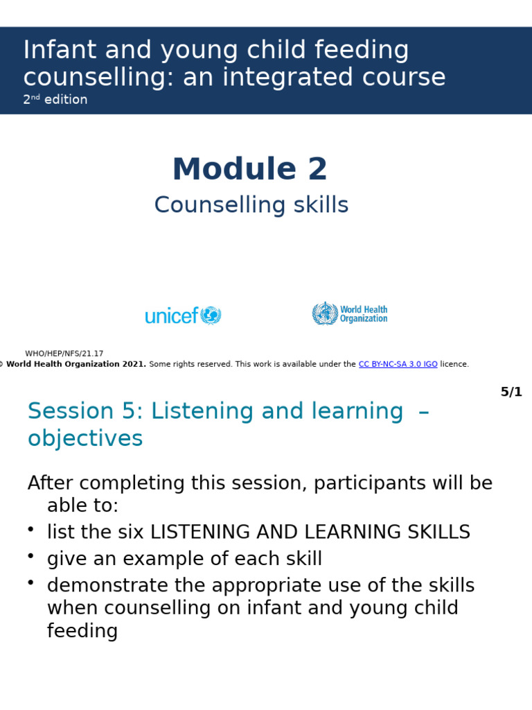 Module2 Iycf Counselling Skills Slides | PDF