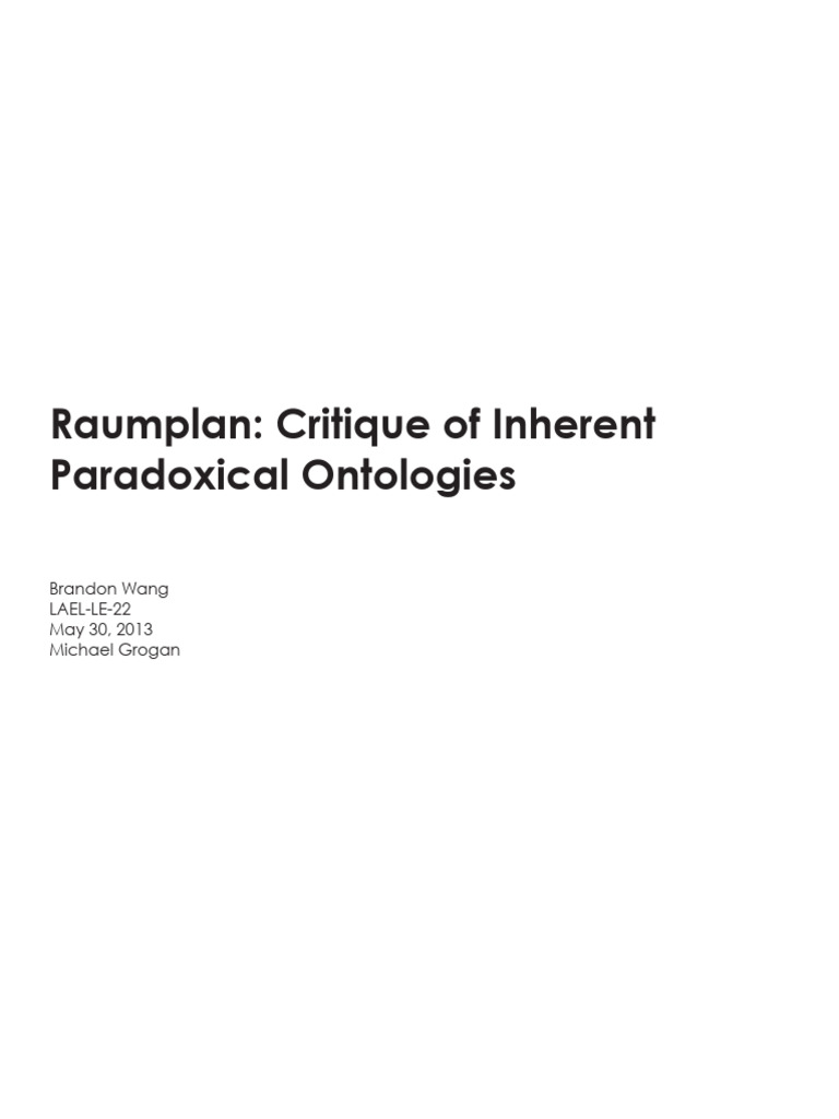 Raumplan: Paradoxical Ontologies Critique | PDF | Space | Immanuel Kant