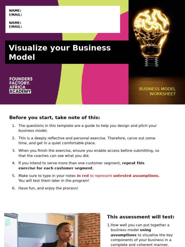 Visualize Your Business Model | PDF | Business Model
