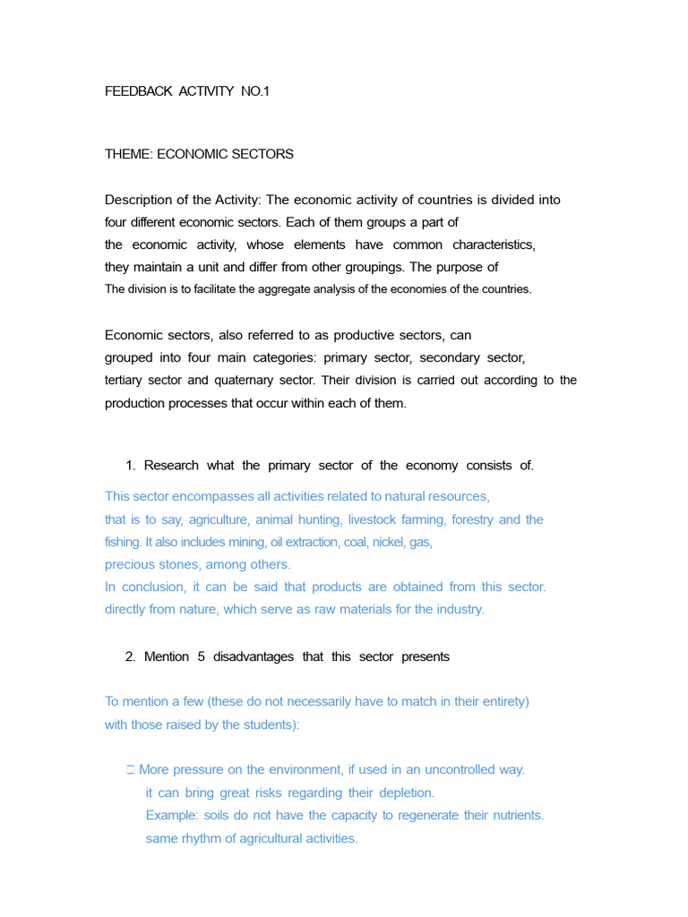 5726 - Workshop Economic Sectors Resolved | PDF | Agriculture | Mining