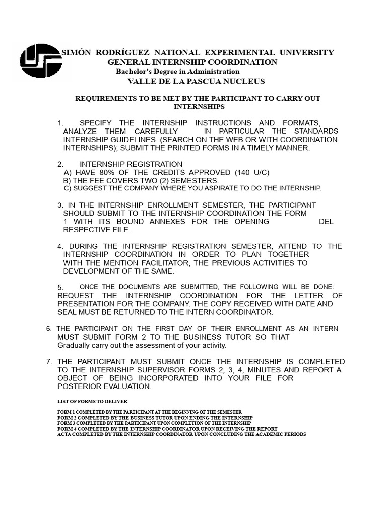 Internship Regulations | PDF