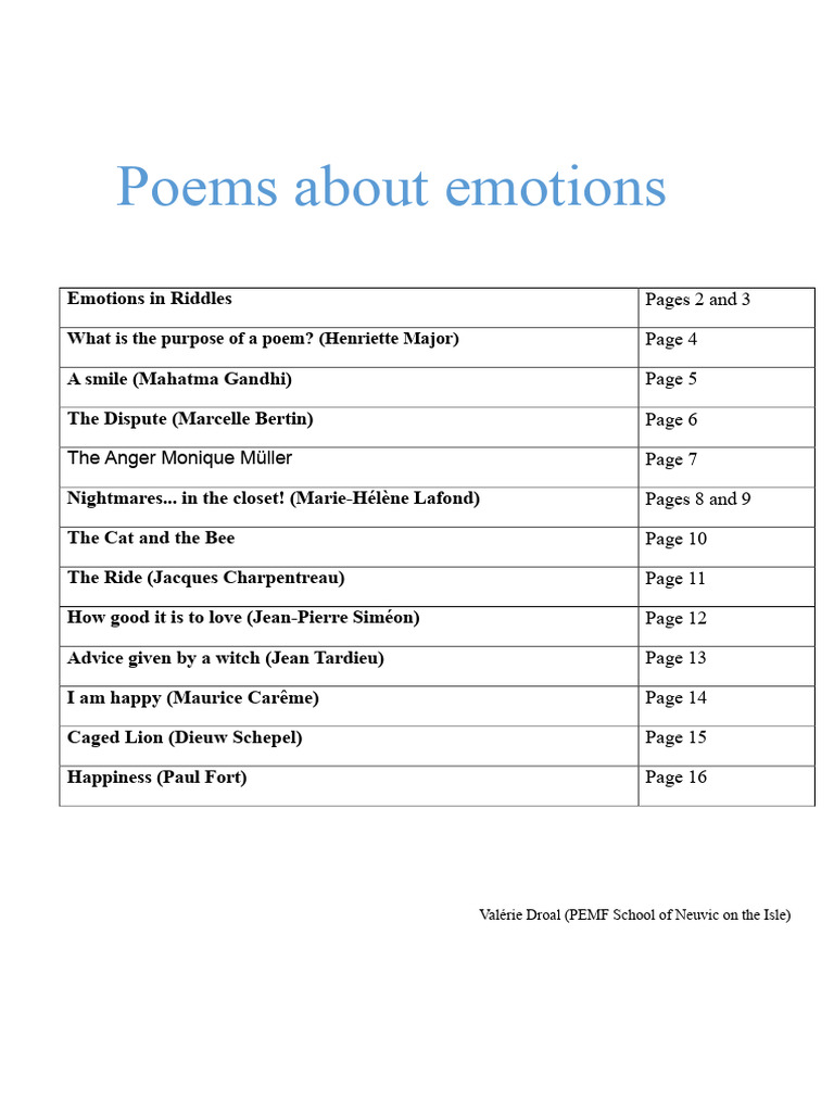 Emotional Poetry and Riddles Collection | PDF