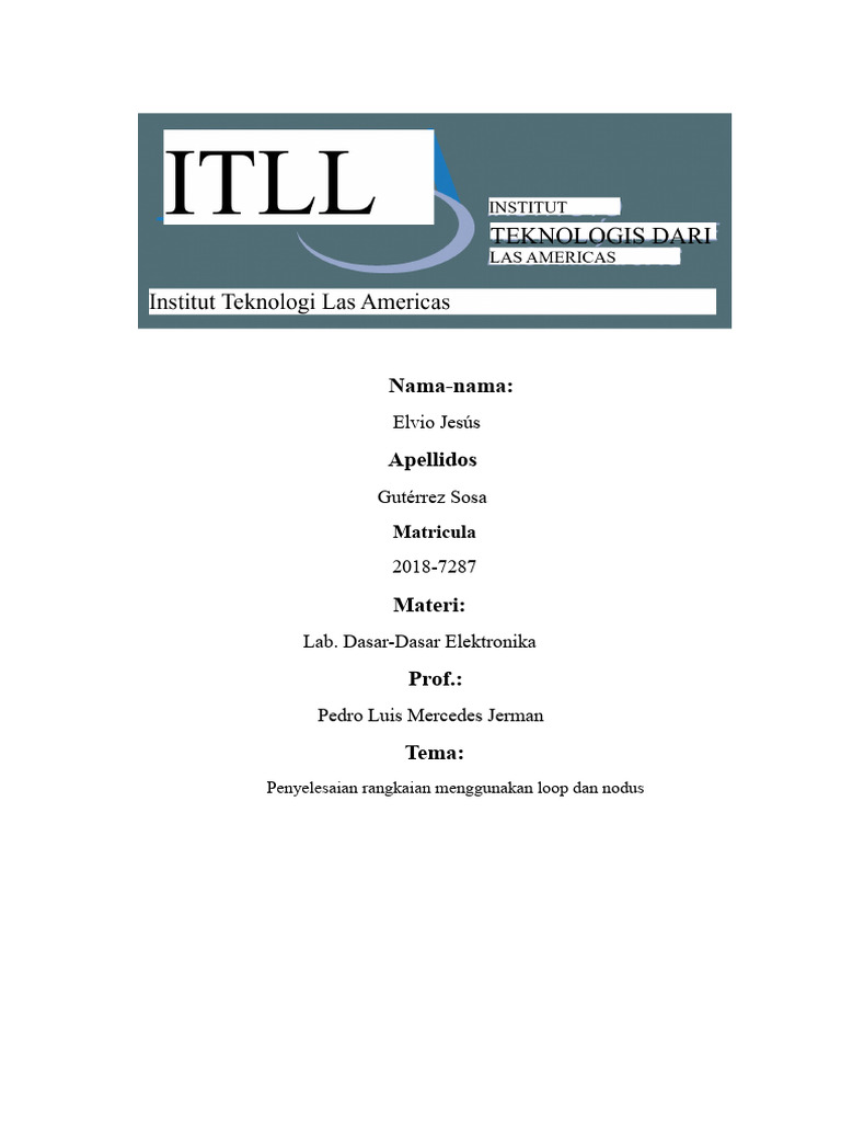 Tugas 3 - Analisis Rangkaian - Loop Dan Node | PDF