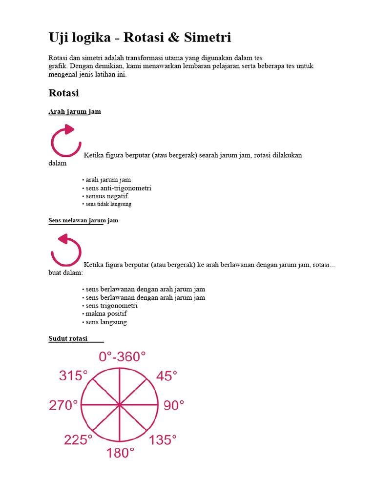 Panduan Rotasi dan Simetri Grafik | PDF