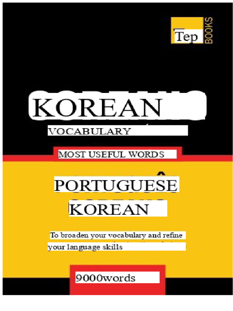 Summary Vocabulary Portuguese Korean 9000 Most Useful Words | PDF