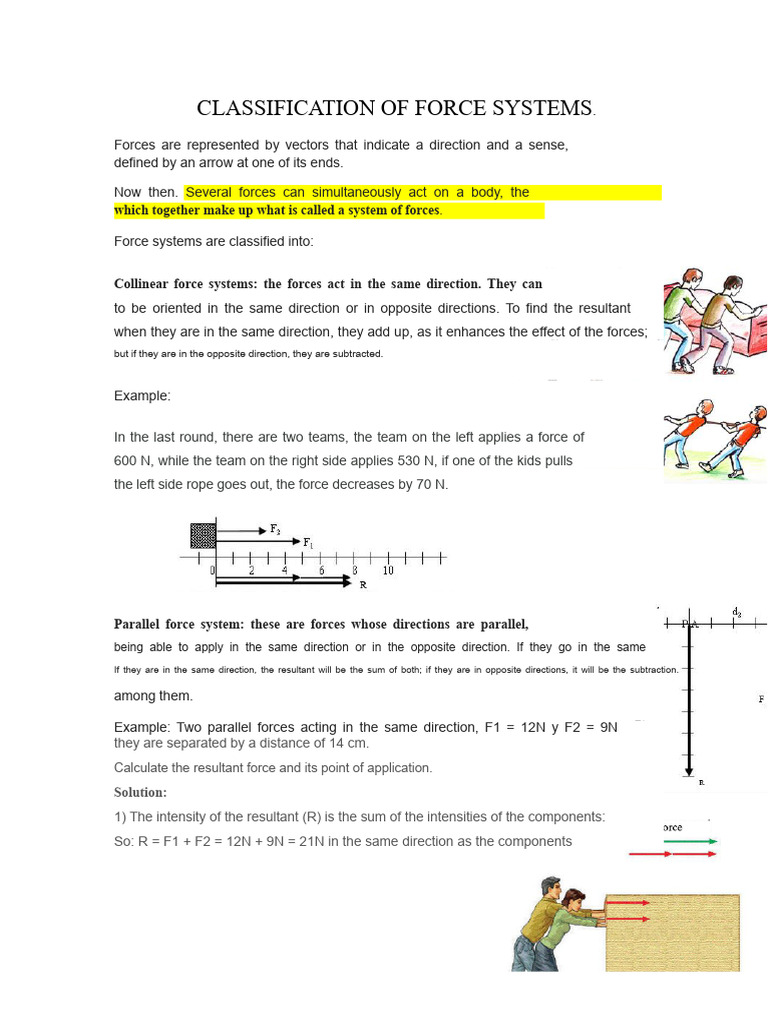 Classification of Force Systems | PDF | Force | Physics