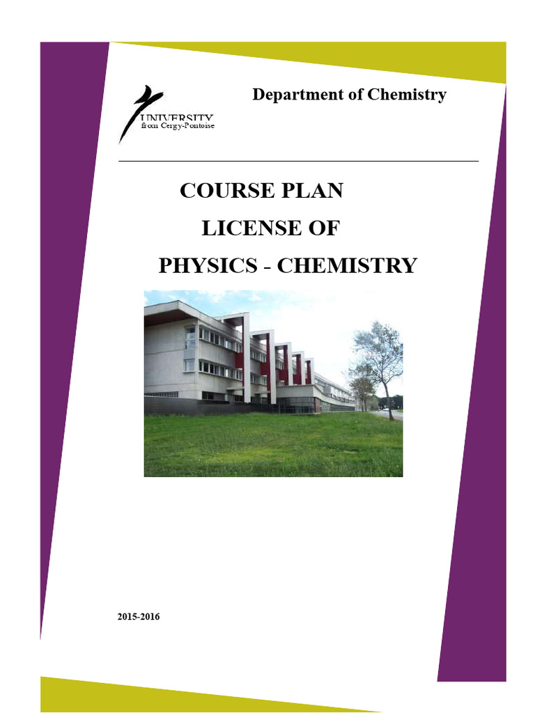 Detailed Course Plan For Physics and Chemistry | PDF | Chemical ...