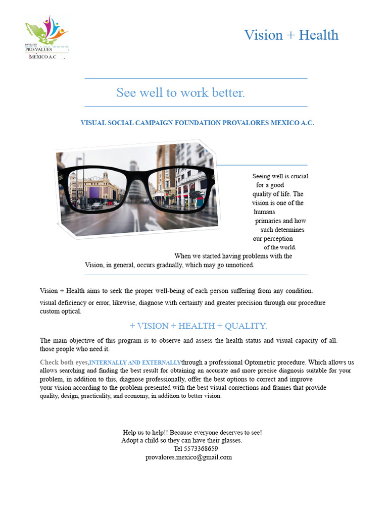 VISUAL CAMPAIGN Test | PDF | Visual Perception | Glasses