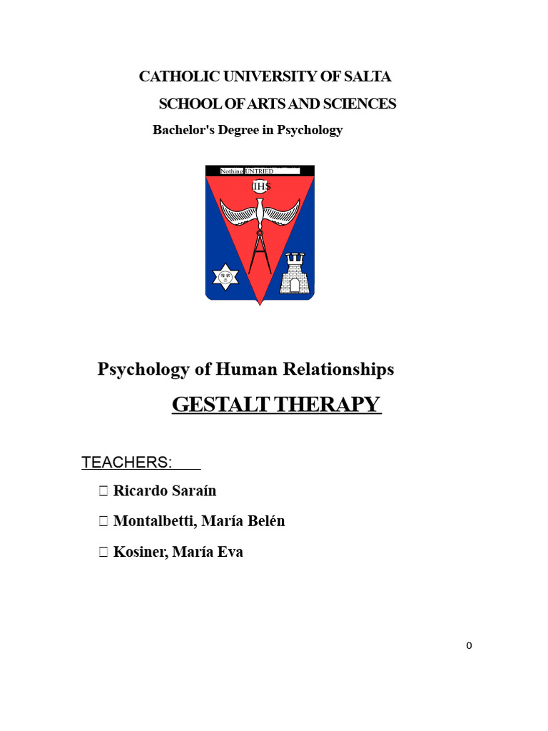 Gestalt Therapy Complete Report | PDF | Gestalt Therapy | Psychotherapy