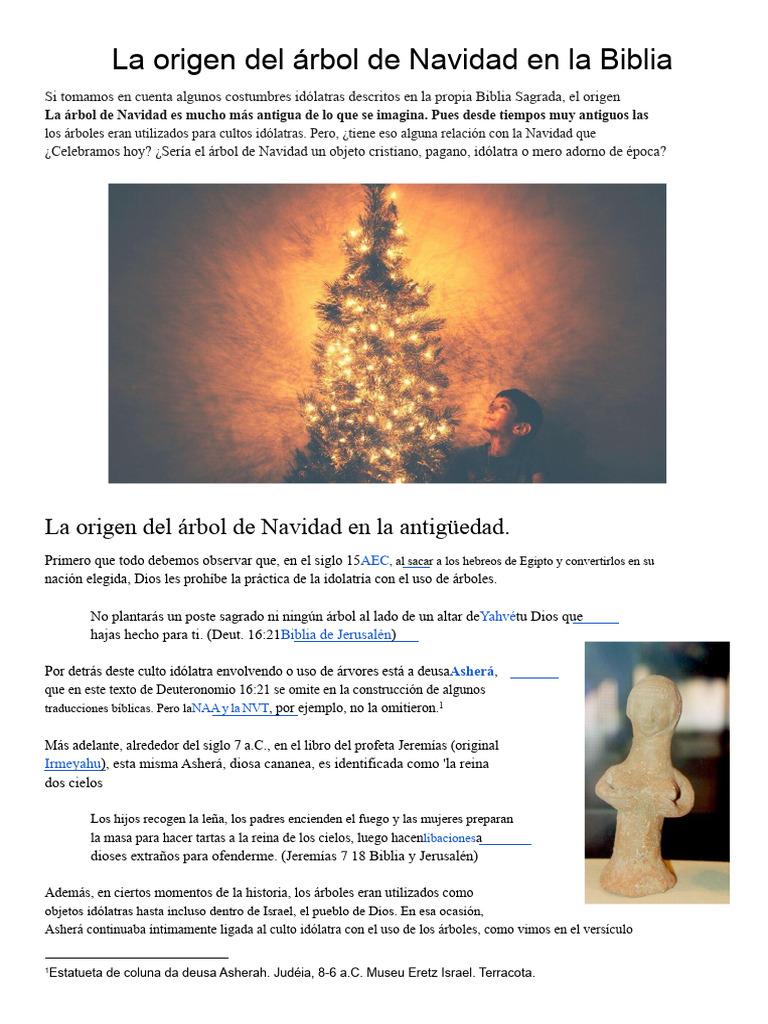 Origen del árbol de Navidad en la Biblia | PDF | Navidad | Árbol de Navidad