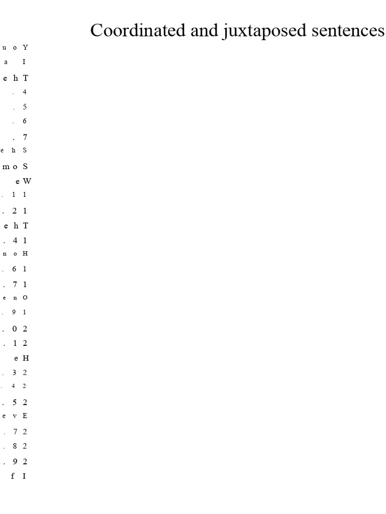 Compound Sentences To Analyze Two Sides. | PDF | Grammar | Linguistic ...
