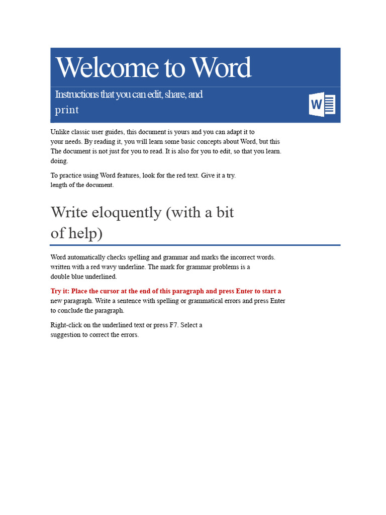 Introduction to Word Features | PDF | Microsoft Word | Computing