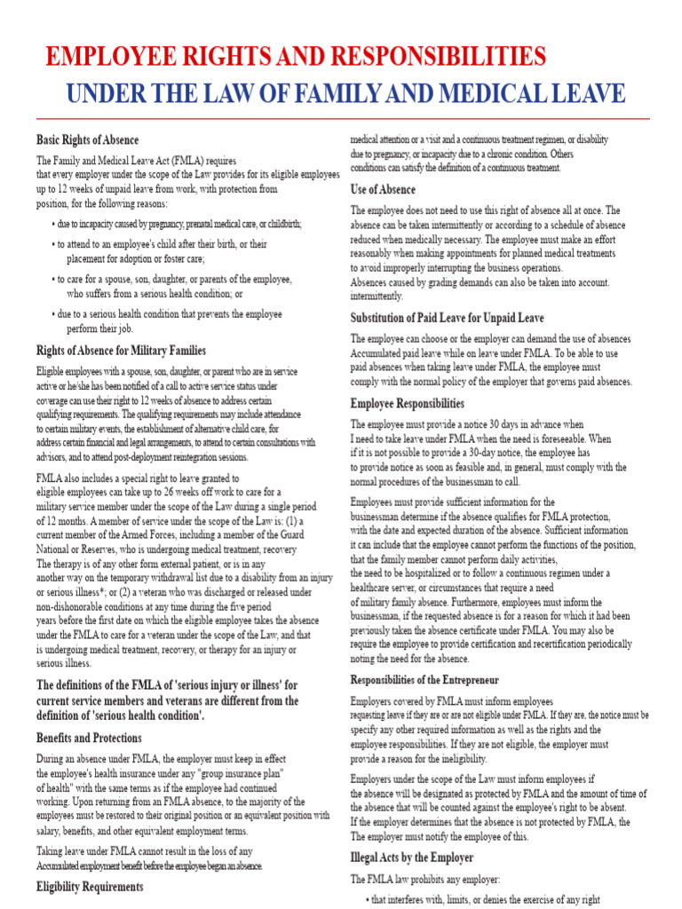Fmlasp Poster of The Family Medical License | PDF | Family And Medical ...