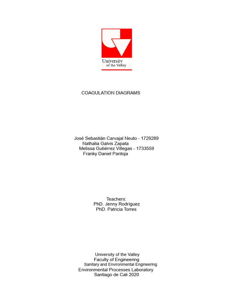 Coagulation Process Diagrams and Analysis | PDF | Ph | Physical Sciences