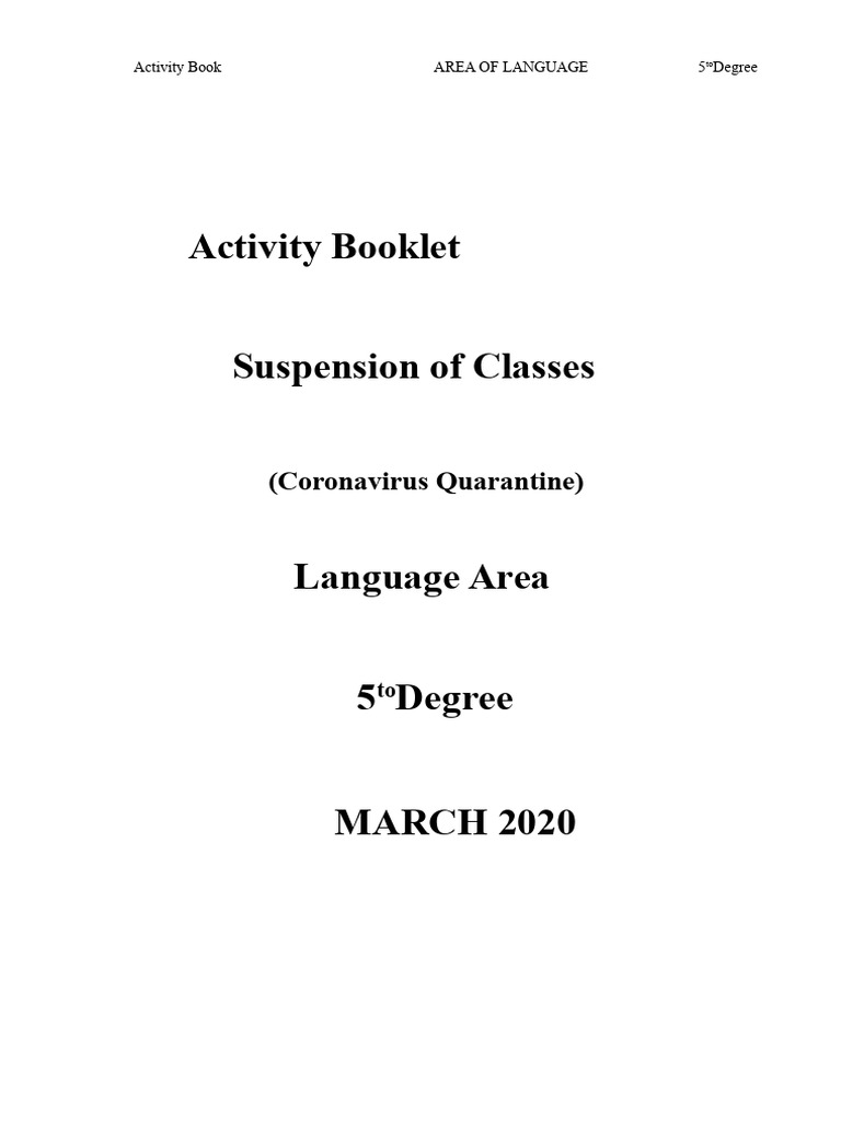 Language Activity Book for Grade 5 | PDF | Grammatical Number | Plural