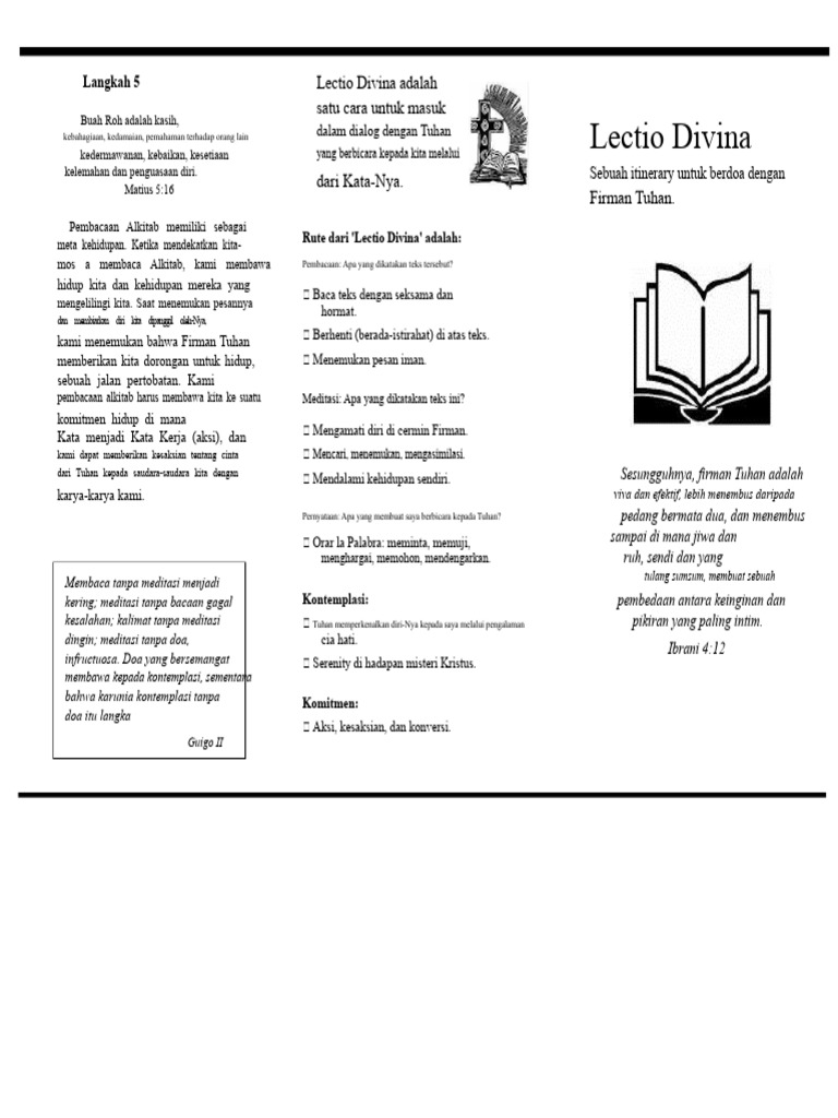 Brosur La Lectio Divina | PDF