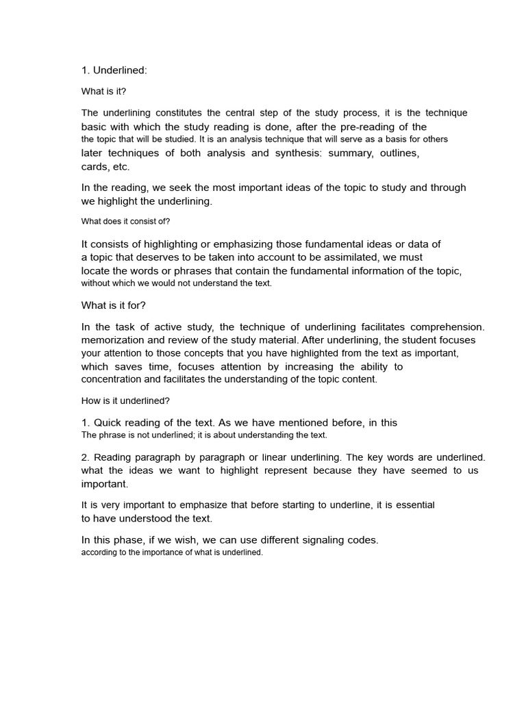 The Underlining | PDF