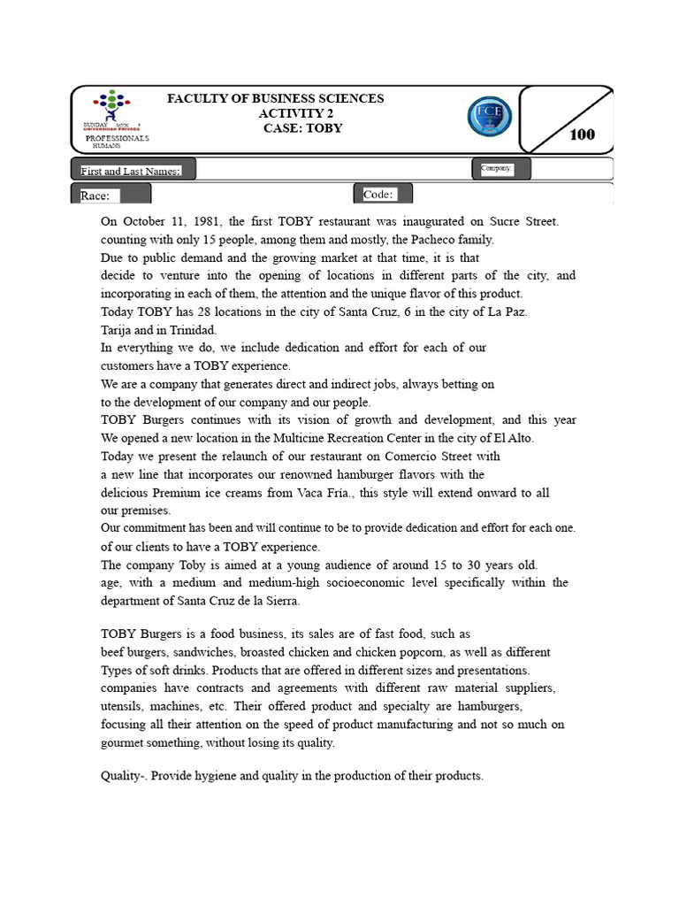 Activity 2 Case Toby | PDF | Behavior | Economies