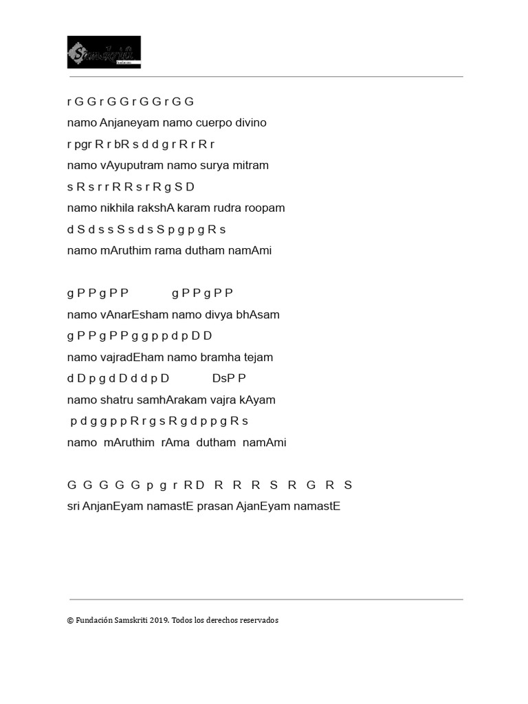 Notación de Garuda Gamana | PDF