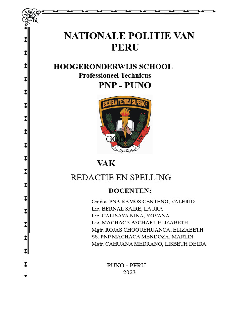 Syllabus Van Redactie en Spelling 2023 | PDF