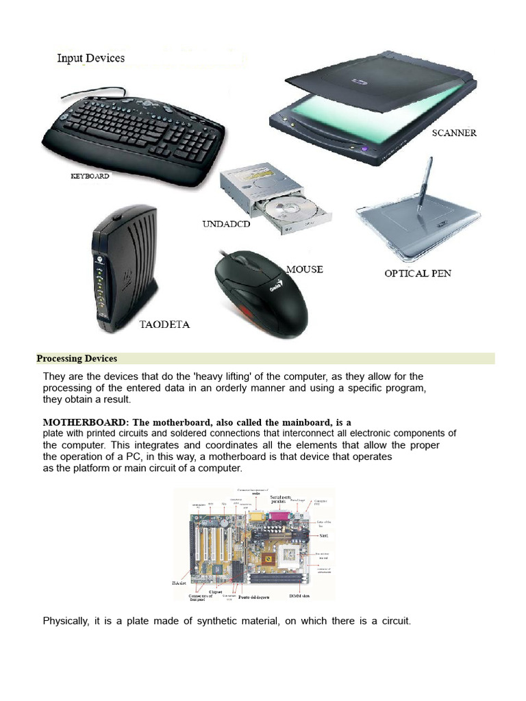 Computer Processing Devices Explained | PDF | Computer Data Storage ...