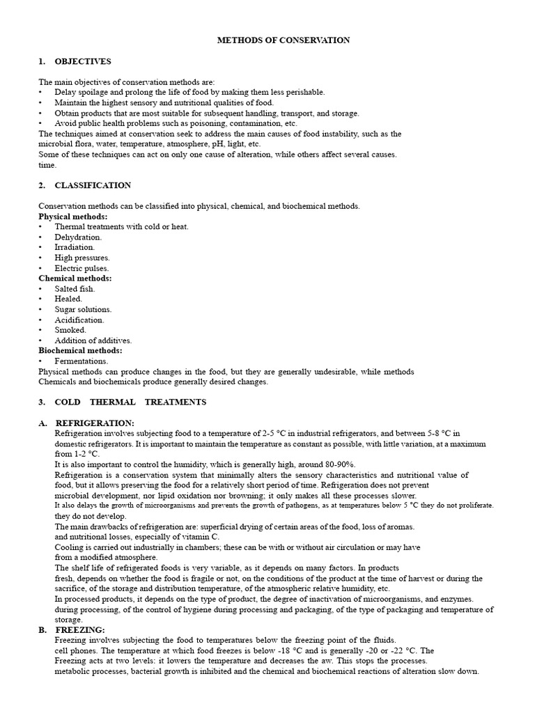 Workshop #01 Conservation Methods | PDF | Curing (Food Preservation ...