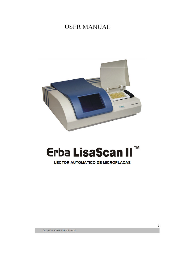 Erba Lisa Scan II Microplate Reader Manual in Spanish | PDF ...