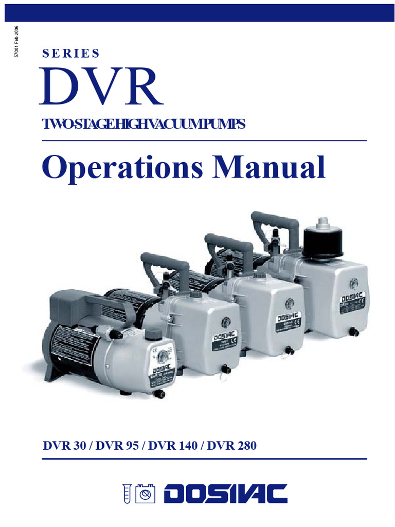 Vacuum Bombs Dosivac 06 CFM Arg. | PDF | Vacuum | Pump