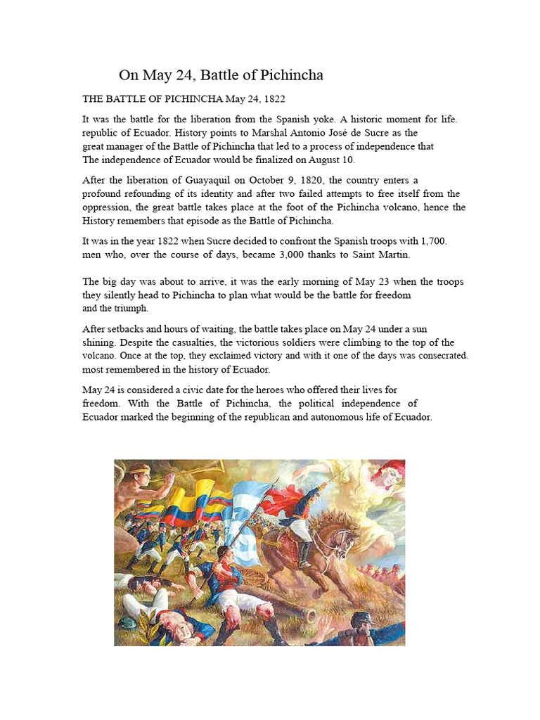 May 24 Battle of Pichincha | PDF