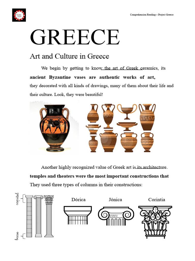 Reading Comprehension Greece - Art and Culture | PDF