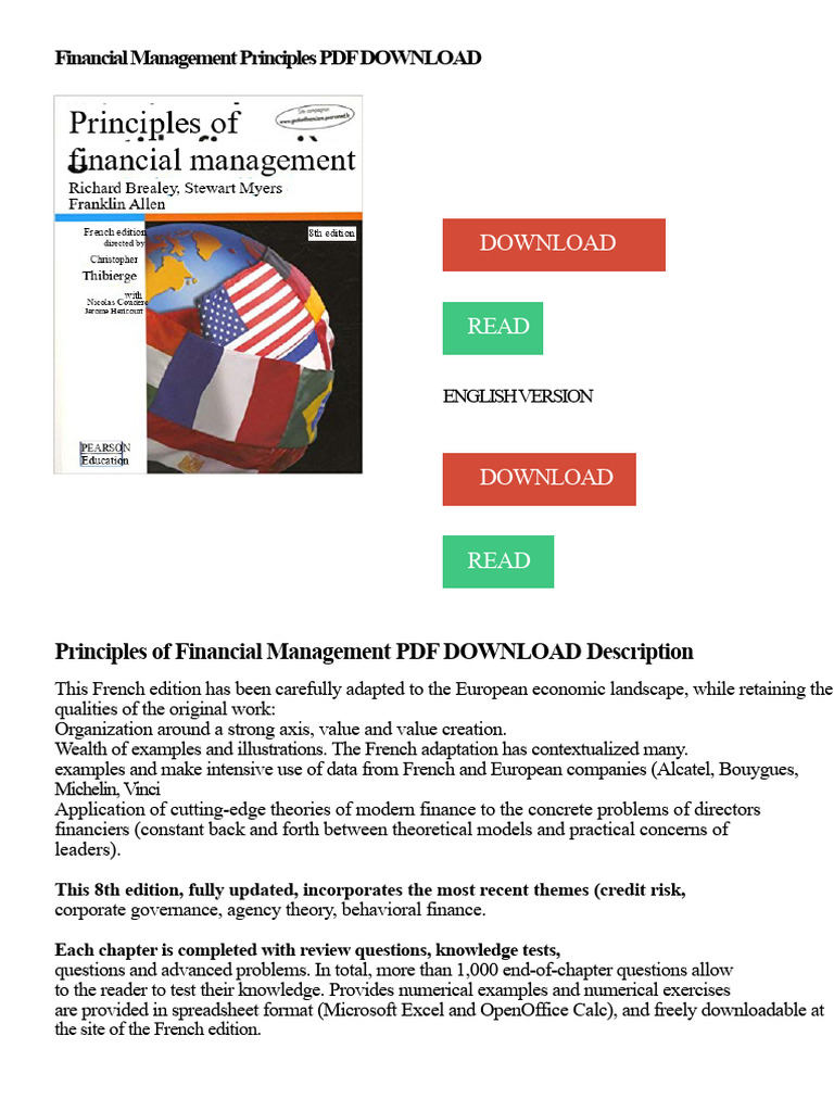 Principles of Financial Management PDF | PDF | Books