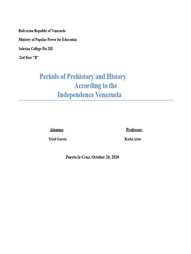 Infographic Period of Prehistory and History According To ...