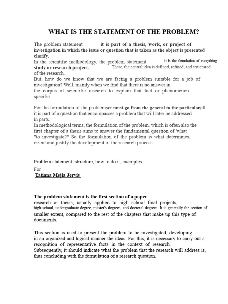 What Is The Problem Statement? | PDF | Empirical Evidence | Theory