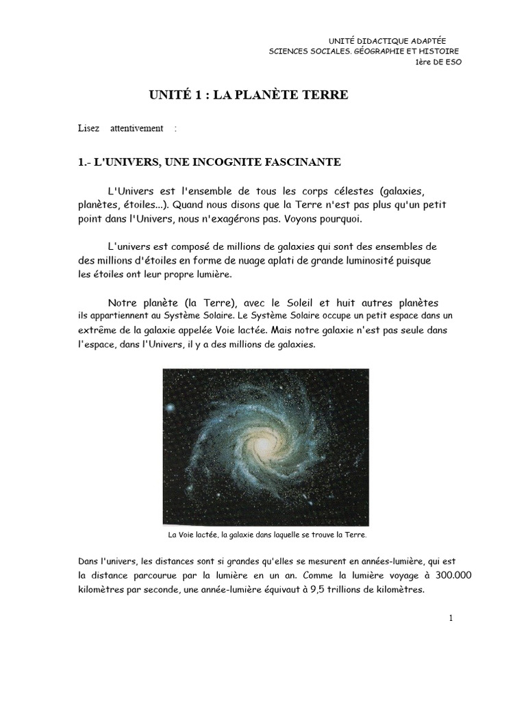 Introduction à l'Univers et la Terre | PDF | Planètes | Système solaire