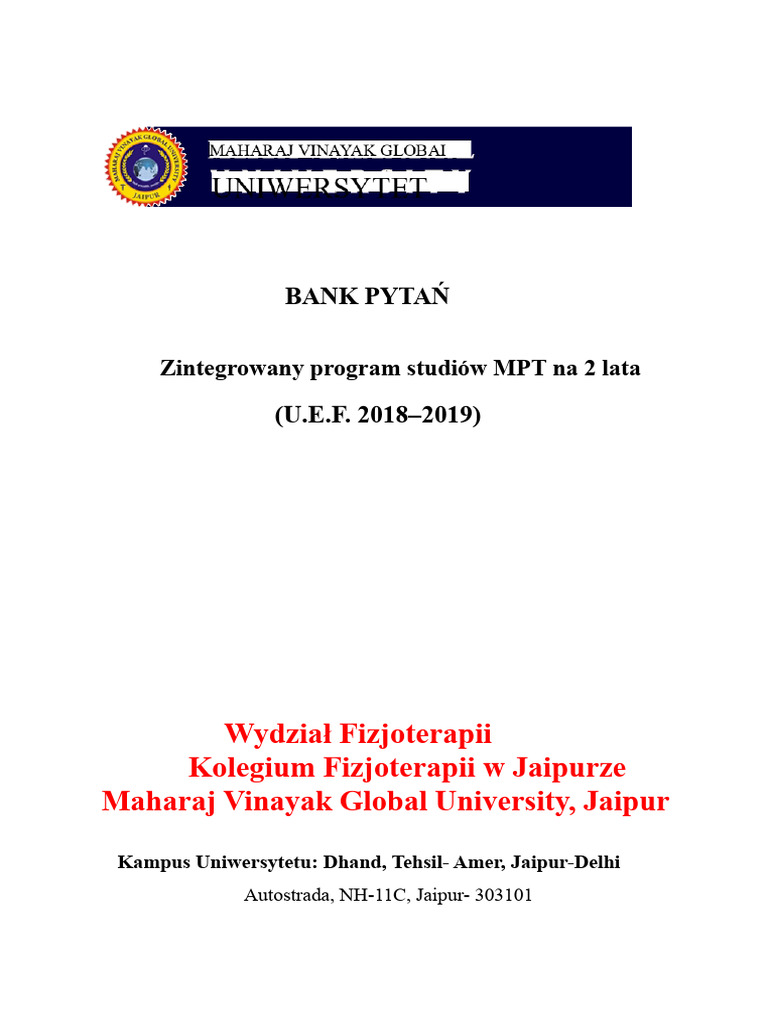 Bank Pytań MPT | PDF