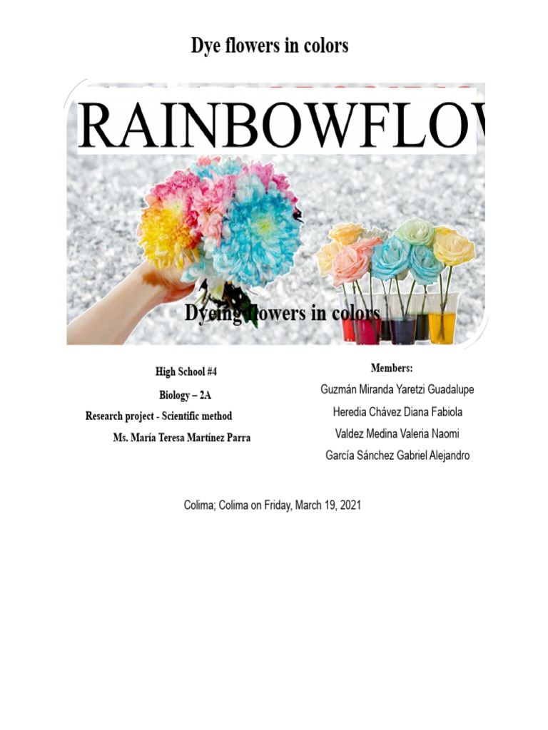 Scientific Method Project | PDF | Flowers | Water