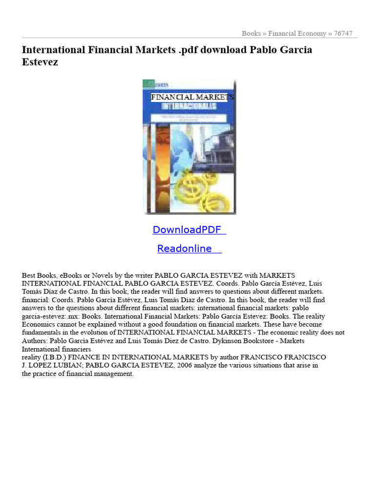 International Financial Markets | PDF