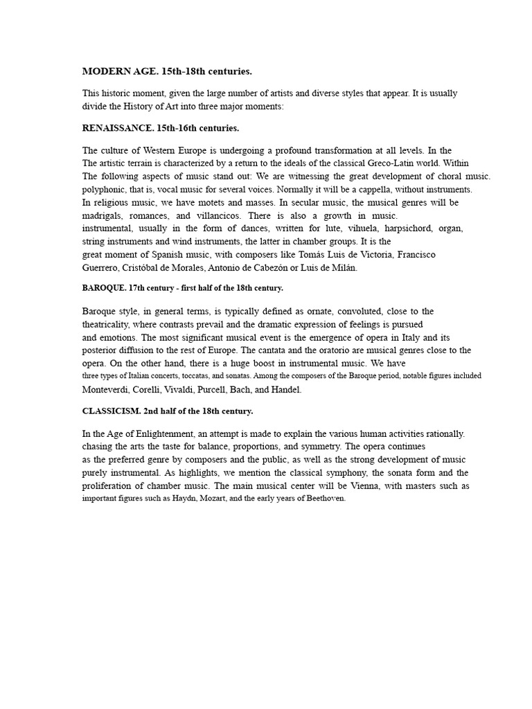 Music in The Modern Age | PDF