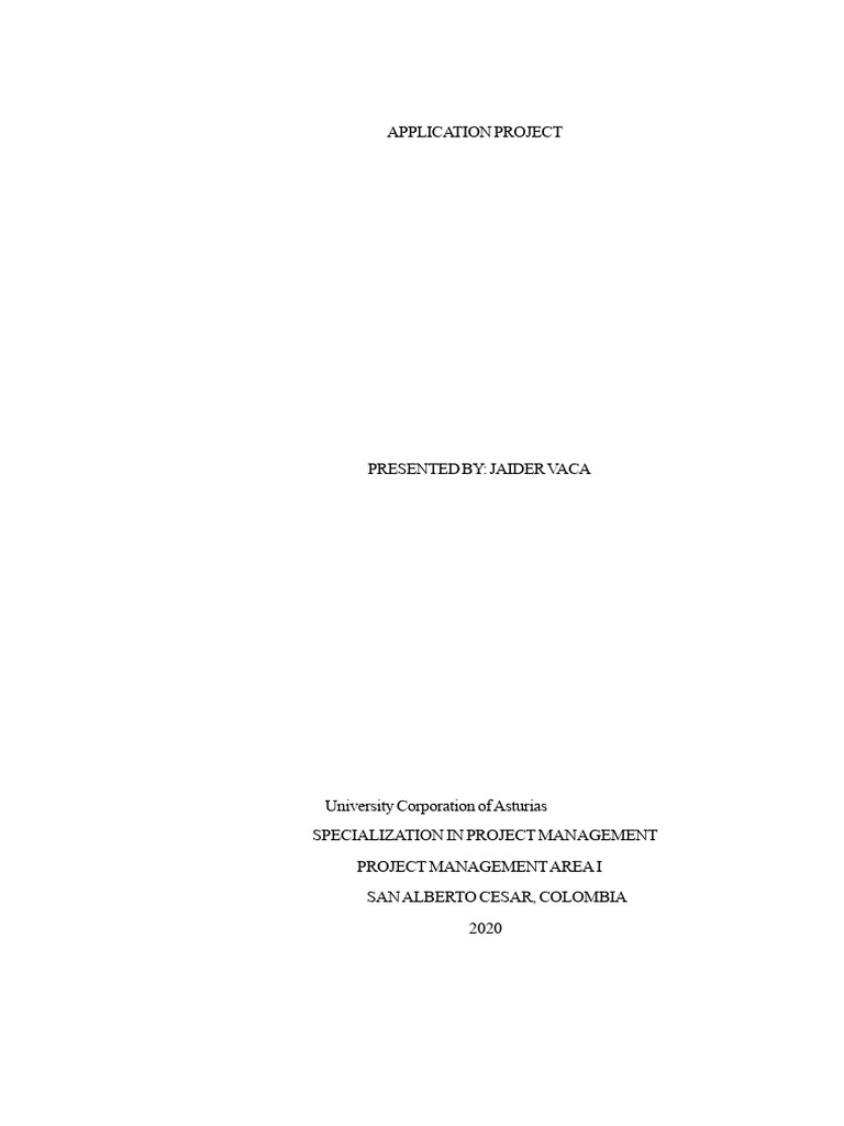 Project Application Project Management I PDF | PDF | Project Management | Business