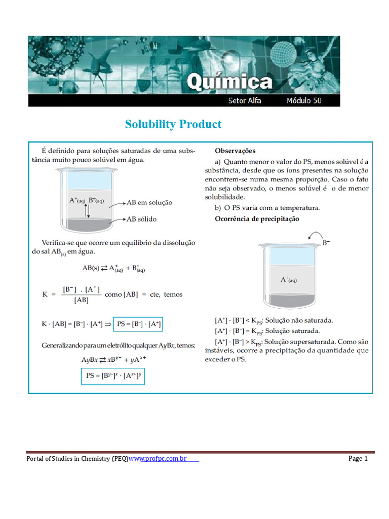 Solubility Product (KSP) | PDF | Solubility | Hydroxide
